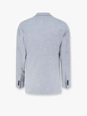 Tagliatore Double-breasted Virgin Wool, Silk And Cotton Blazer