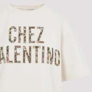Valentino Garavani Cotton T-shirt With Floral Print - Multicolor