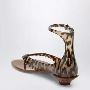 Chloé Jelly Sandals With Leopard Print - Multicolor