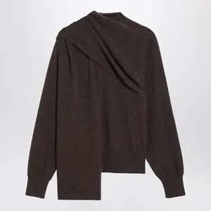FERRAGAMO Cashmere Cardigan With Scarf Detail - Multicolor