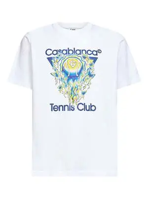 Casablanca White Tennis Club Icon T-shirt - Multicolor