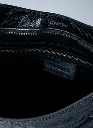 Balenciaga Le City Bag Medium Textured Leather Handbag - Gray