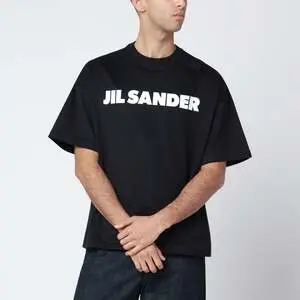JIL SANDER Boxy T-shirt With Logo - Black