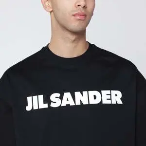 JIL SANDER Boxy T-shirt With Logo - Black