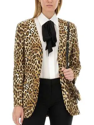 Moschino Animal Print Blazer