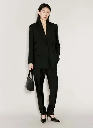 Prada Tailored Mohair Wool Blend High Rise Pants