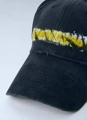 Balenciaga Faded Washed Cap With Abstract Detail
