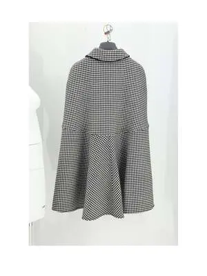 Dior Houndstooth Cape With Bow Detail