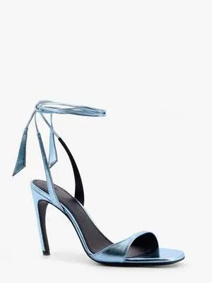 Attico Ora Satin Sandals - Blue