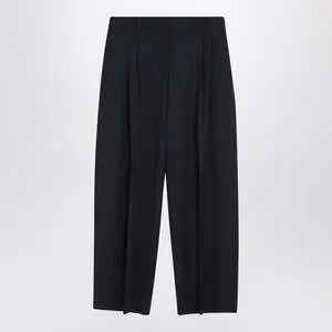 Alexander McQueen Wide Leg Wool Trousers - Blue