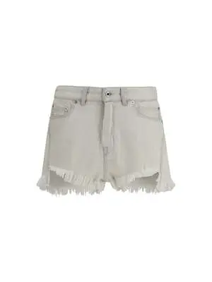 Rick Owens Temple Bias Cutoff Denim Shorts - Multicolor
