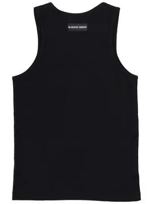 MARINE SERRE Ribbed Tank Top With Moon Logo