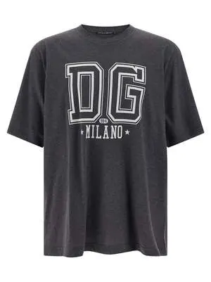 Dolce & Gabbana Flocked Print T-shirt - Gray