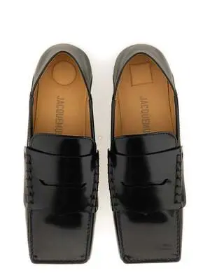 Jacquemus Moccasin Carre Loafers - Black