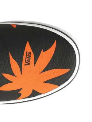Valentino Garavani X Vans Slip-on Sneakers With Vlogo Checkerboard And Tropical Leaf Print