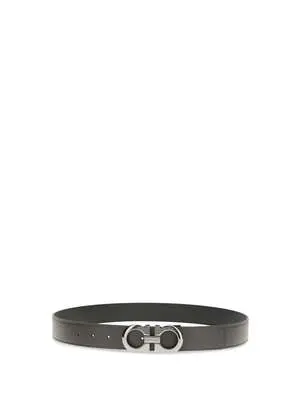 FERRAGAMO Reversible Leather Belt With Gancini Buckle