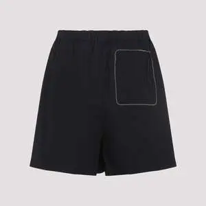 Moncler Cotton Bermuda Shorts With Contrast Stitching