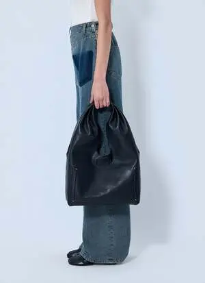 MAISON MARGIELA Medium Box Tote Bag In Textured Leather
