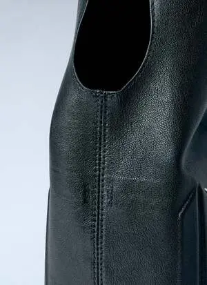 MAISON MARGIELA Medium Box Tote Bag In Textured Leather - Black