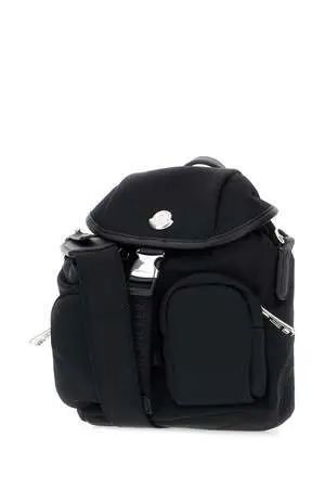 Moncler Black Nylon Backpack With Silver Tone Hardware - Multicolor