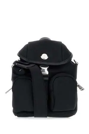 Moncler Black Nylon Backpack With Silver Tone Hardware - Multicolor