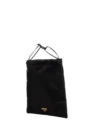 Prada Black Nylon Drawstring Pouch Bag