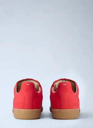 MAISON MARGIELA Replica Leather Paneled Sneakers - Red