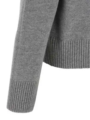 AMI Paris Puff Logo High Neck Sweater
