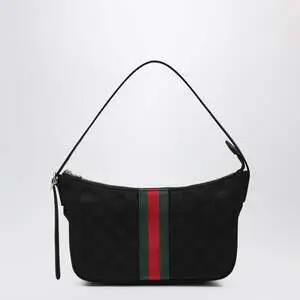 Gucci Small Gg Fabric Lunetta Bag - Black