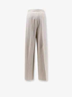 Max Mara Pinstriped Cotton Wide-leg Trousers - Multicolor