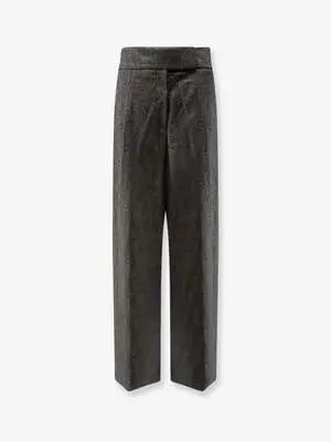 BOSS Telda Viscose And Virgin Wool Trousers - Multicolor