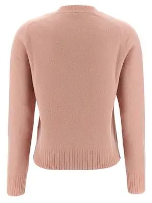 JIL SANDER Wool Crew Neck Sweater - Pink