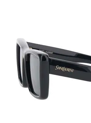 Saint Laurent Oversized Square Sunglasses With Logo Lettering