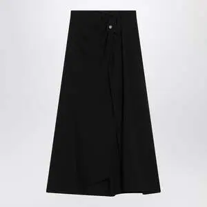 Balenciaga Draped Crêpe Skirt - Black
