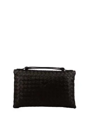 Bottega Veneta Woven Leather Turn Lock Crossbody Bag