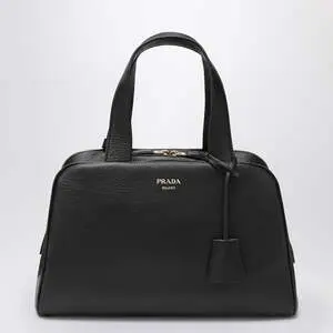 Prada Saffiano Leather Satchel Bag - Black