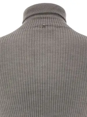 Sportmax Niagara Wool Ribbed Turtleneck Jumper - Gray