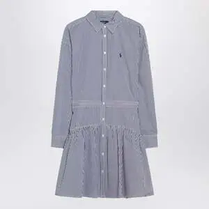Polo Ralph Lauren Striped Cotton Shirt Dress - Blue