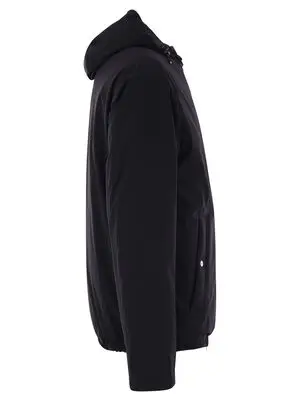 Herno Packable Quilted Hooded Zip-up Jacket - Blue