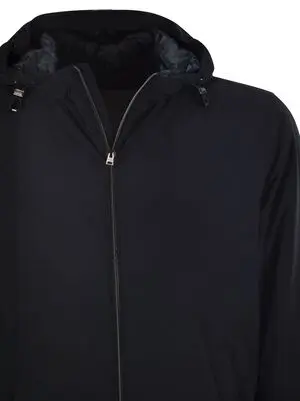 Herno Packable Quilted Hooded Zip-up Jacket - Blue