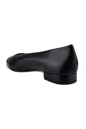 Loro Piana Rebecca Ballerinas In Leather And Lizard - Black
