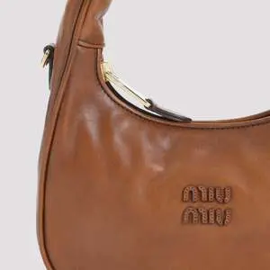 Miu Miu Calf Leather Shoulder Bag - Brown