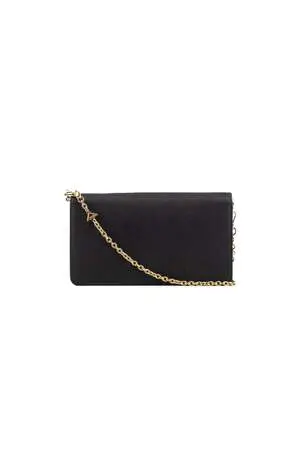 Prada Black Saffiano Leather Chain Wallet
