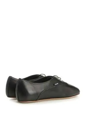 Celine Lace-up Ballerinas In Lambskin