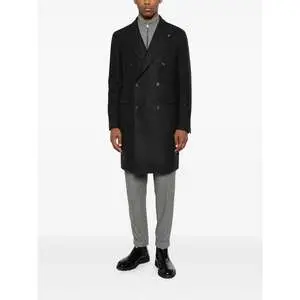 Tagliatore Double-breasted Checked Wool Coat