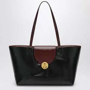 Versace Vivian Small Shopper In Coated Canvas - Black