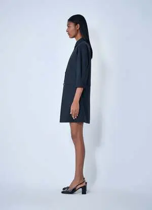 Gucci Wool Mini Dress With Logo Hardware