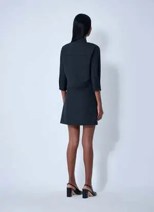 Gucci Wool Mini Dress With Logo Hardware