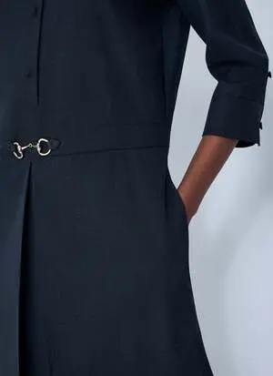 Gucci Wool Mini Dress With Logo Hardware