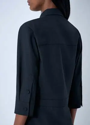 Gucci Wool Mini Dress With Logo Hardware